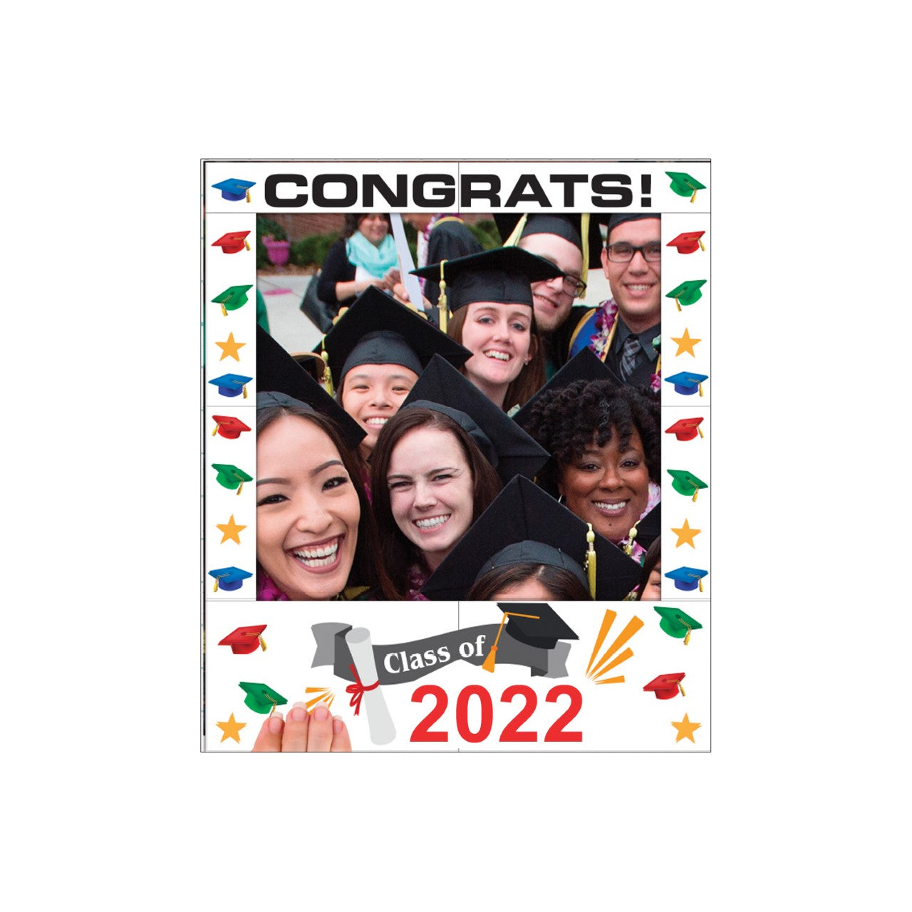 Congrats! Class of 2022" Graduation Photo Booth Frame Prop, 35 X 30 in ...